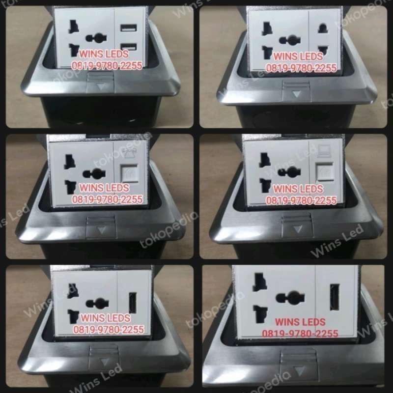 Jual Stop Kontak Lantai Floor Socket Stopkontak Tanam Stop Arde Eu ...