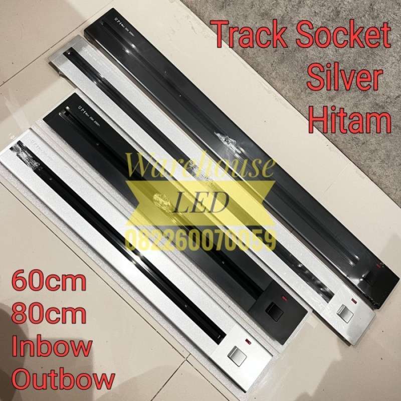 Jual Stop Kontak Meja Rell Track Socket Rel Inbow Outbow Silver Hitam ...