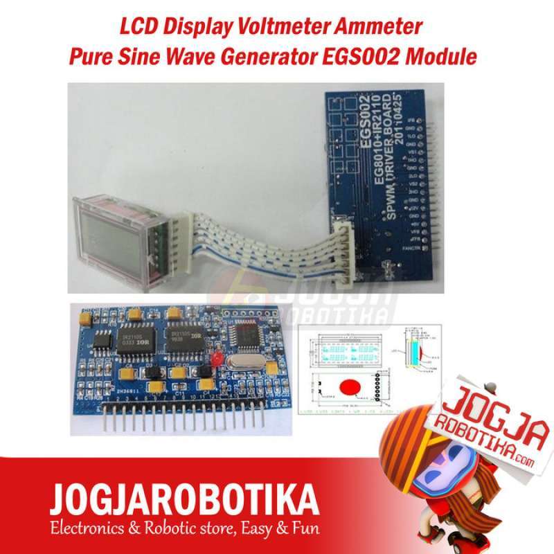 Jual Lcd Display Voltmeter Ammeter Pure Sine Wave Generator Egs002 ...