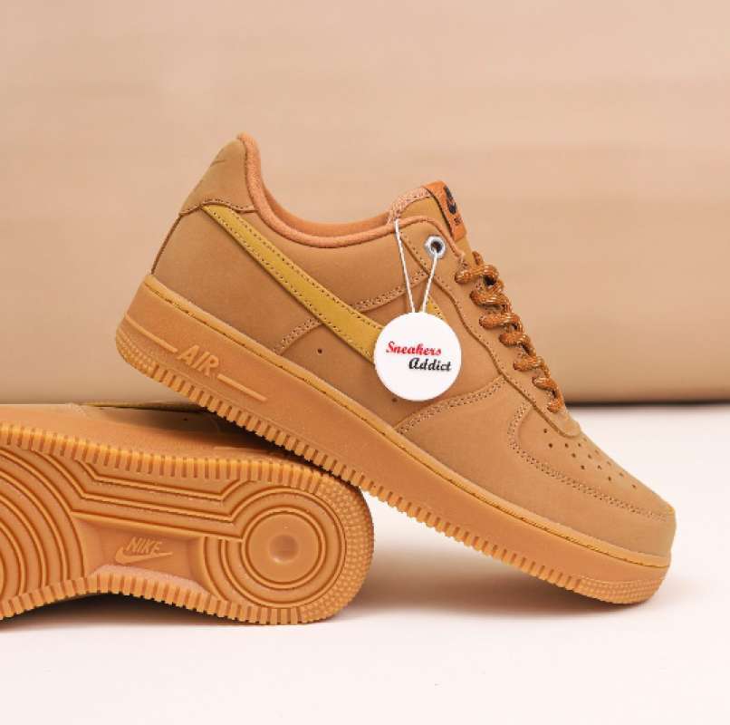 Promo Sepatu Sneakers Nike Air Force 1 ‘07 Flax Brown Wheat 100% Bnib Global Market - 38 Diskon ...