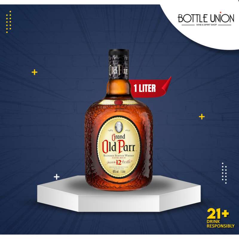 Promo Grand Old Parr 12 Years Old Blended Scotch Whisky 1 Liter Diskon ...