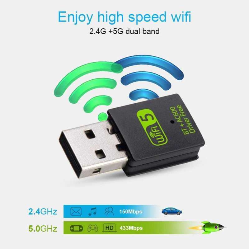 Jual Mini Usb Wifi Bluetooth 2in1 Dongle Dual Band 802.11ac 600mbps ...