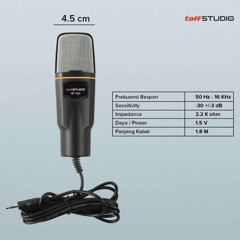 Jual Mikrofon Kondenser Studio Profesional Microphone With Stand Sf-666 ...