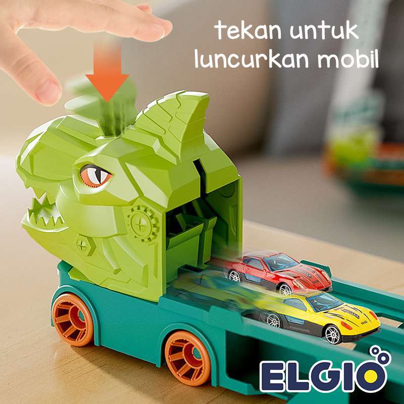 Promo Mobil Truk Dinosaurus Dengan Trek 2 Meter Ejection Racing Track ...