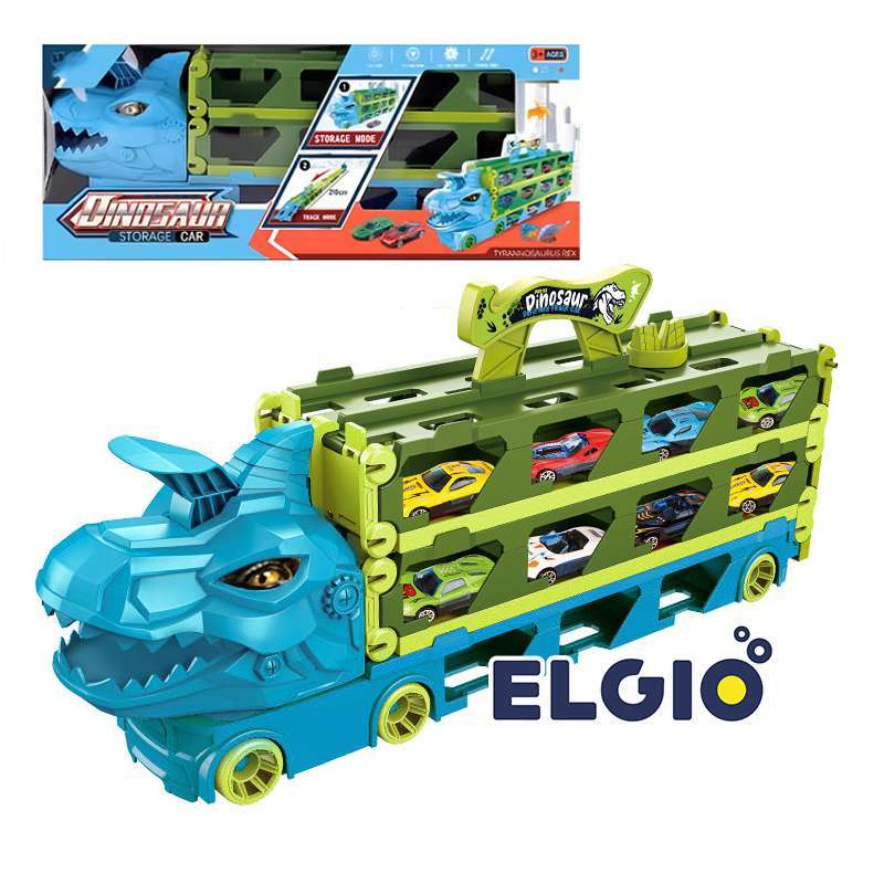 Promo Mobil Truk Dinosaurus Dengan Trek 2 Meter Ejection Racing Track ...