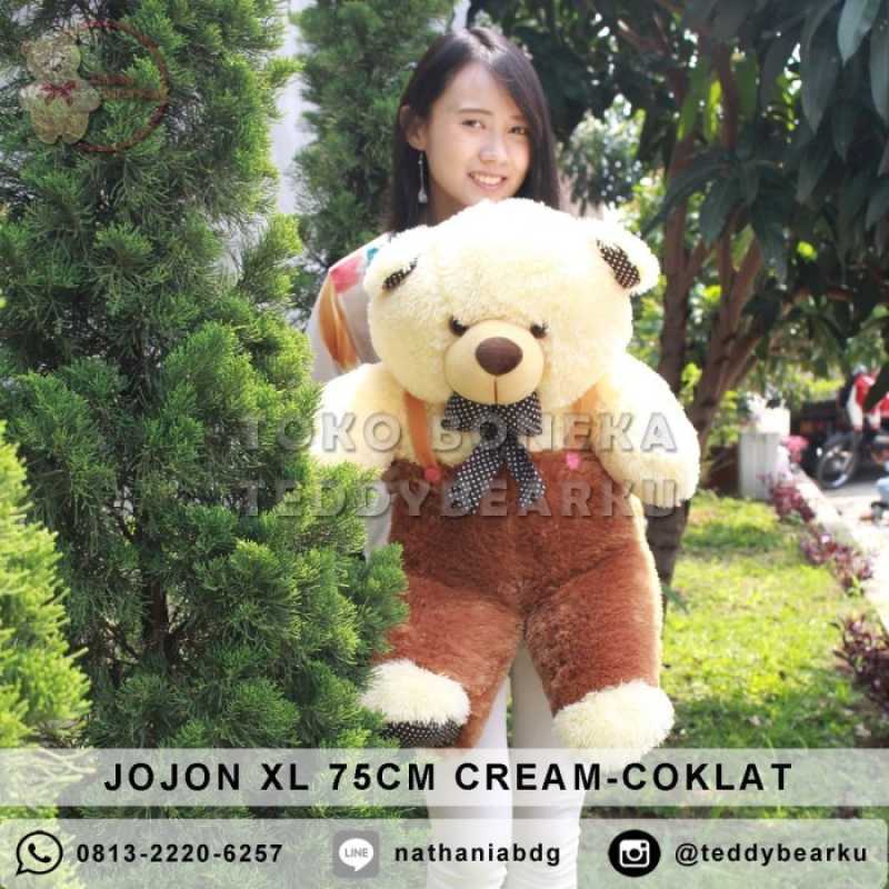 Promo Boneka Teddy Bear 75 Cm Model Jojon Cream-coklat #original[grosir ...