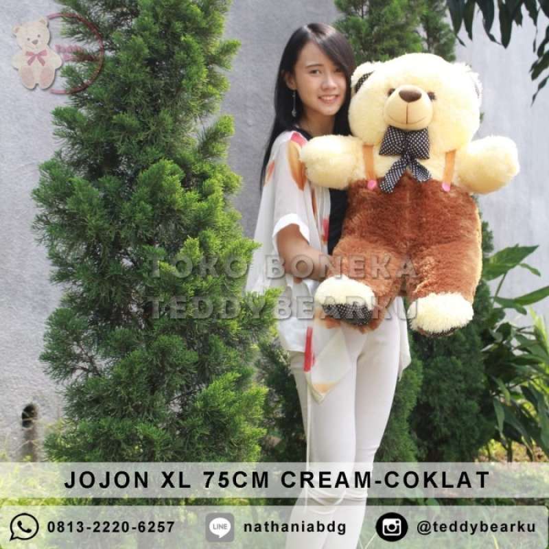 Promo Boneka Teddy Bear 75 Cm Model Jojon Cream-coklat #original[grosir ...