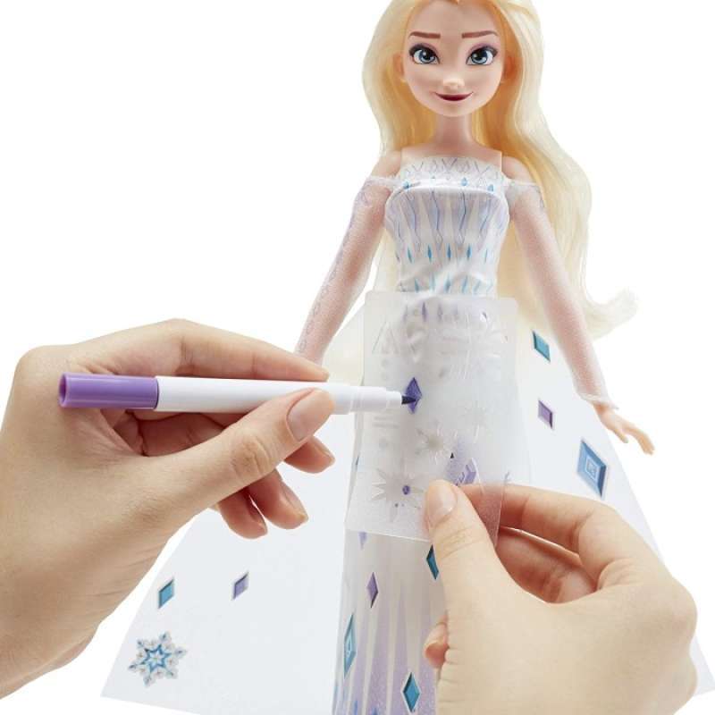 Promo Disney Frozen 2 Design A Dress Elsa Fashion Doll With Wipe Clean ...