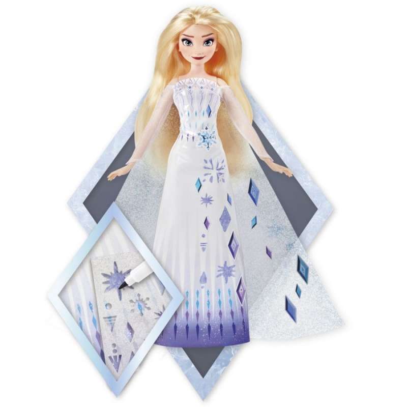 Promo Disney Frozen 2 Design A Dress Elsa Fashion Doll With Wipe Clean ...