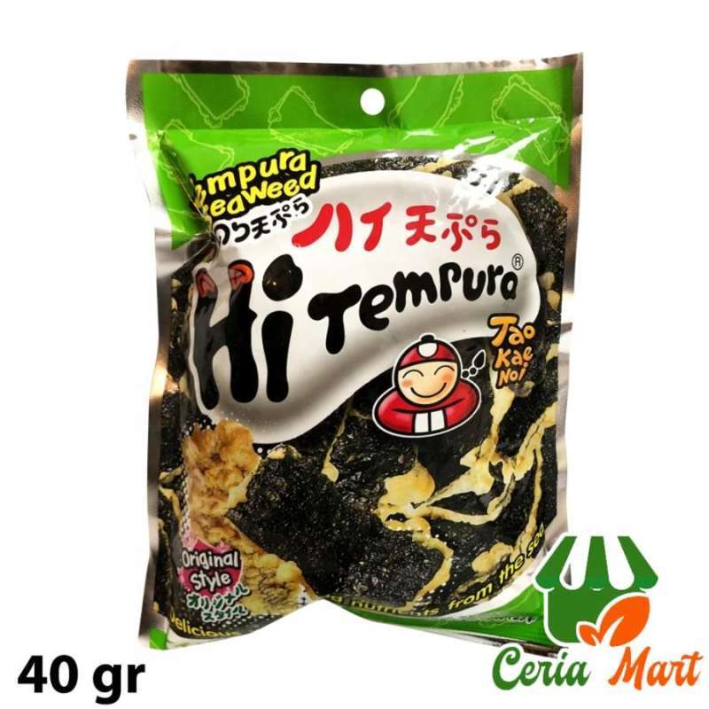 Jual Keripik Rumput Laut Tao Kae Noi Hi Tempura Seaweed Original 40 Gr ...
