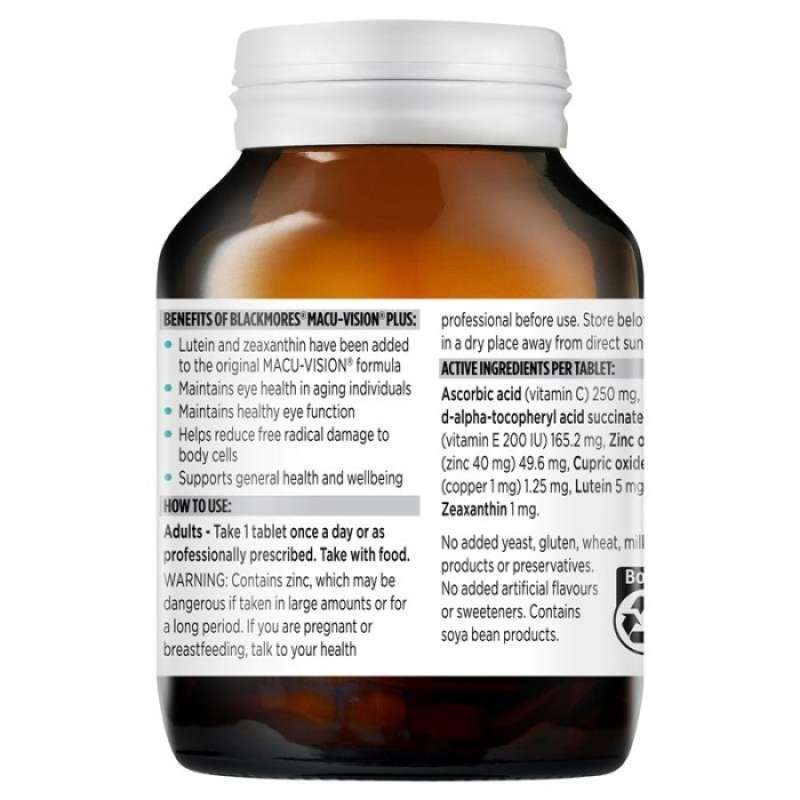 Promo Blackmores Macu Vision Plus 120 Tablets Diskon 33% Di Seller ...