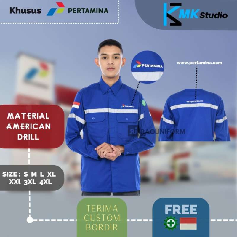 Promo Promo- Atasan Baju Seragam Pertamina Wearpack Pertamina Kemeja ...