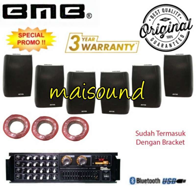 Promo Paket Speaker Bmb 5 Inch Bmb Kg511 Kg 511 6 Speaker Buat Cafe ...