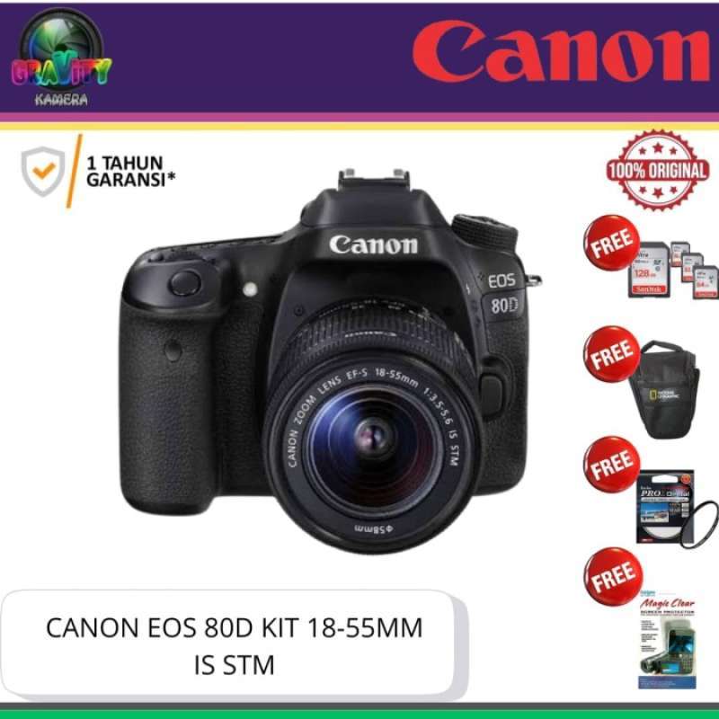 Promo Canon 80d Kit 18-55mm Is Stm Diskon 23% Di Seller Ryoma Store - Kebon Kacang, Kota Jakarta ...