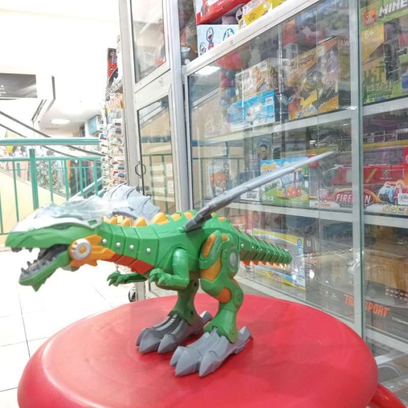 Promo Mainan Anak Robot Spray Walking Dinosaur Sembur Asap Api ...