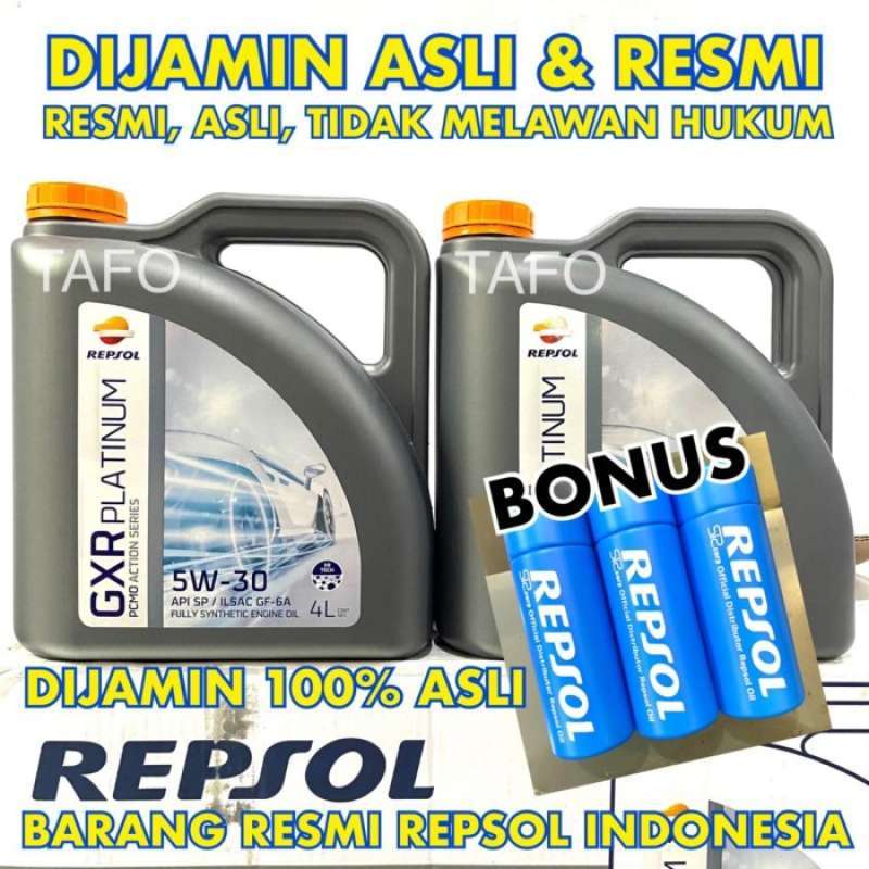 Jual Oli Mesin Fully Synthetic Repsol 5w-30 Gxr Platinum 4 Liter Di ...