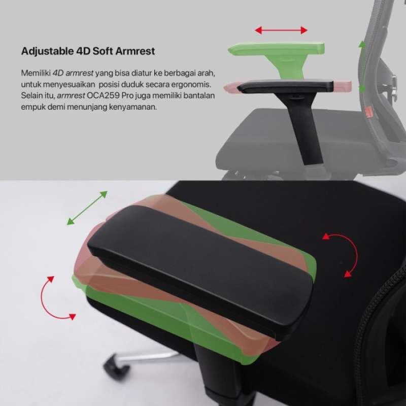 Promo Fantech Oca259 Pro - Premium Office Chair Kursi Kantor Kerja ...