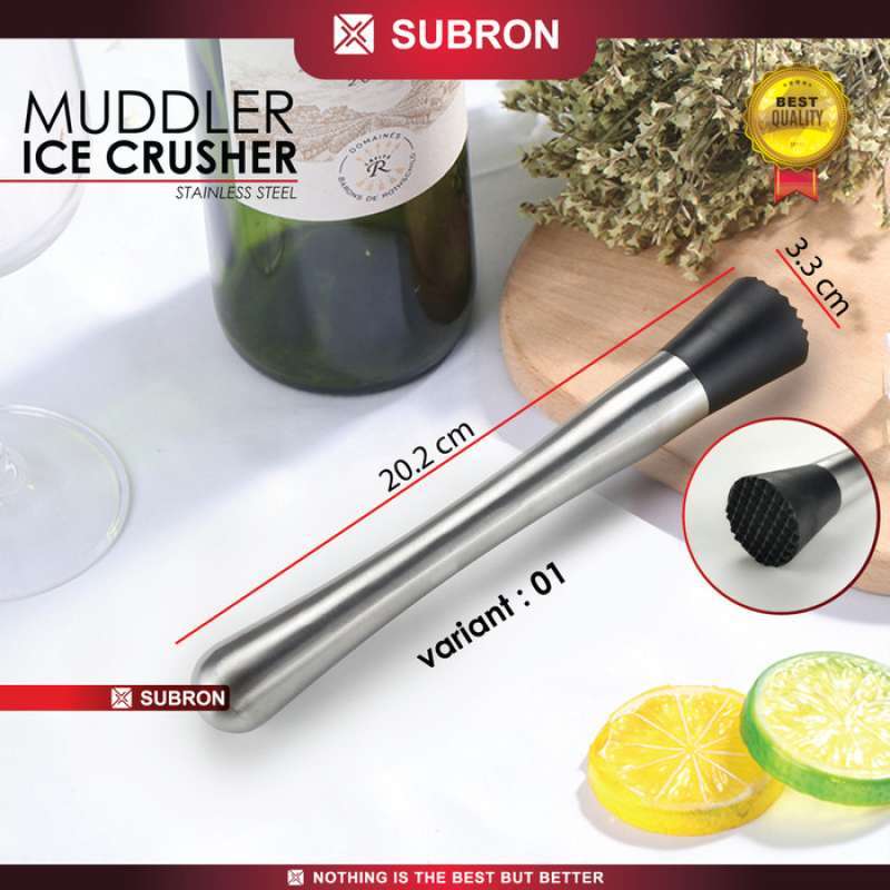 Jual Subron Muddler Ice Crusher Stainless Stick Alat Penghacur Es Batu ...