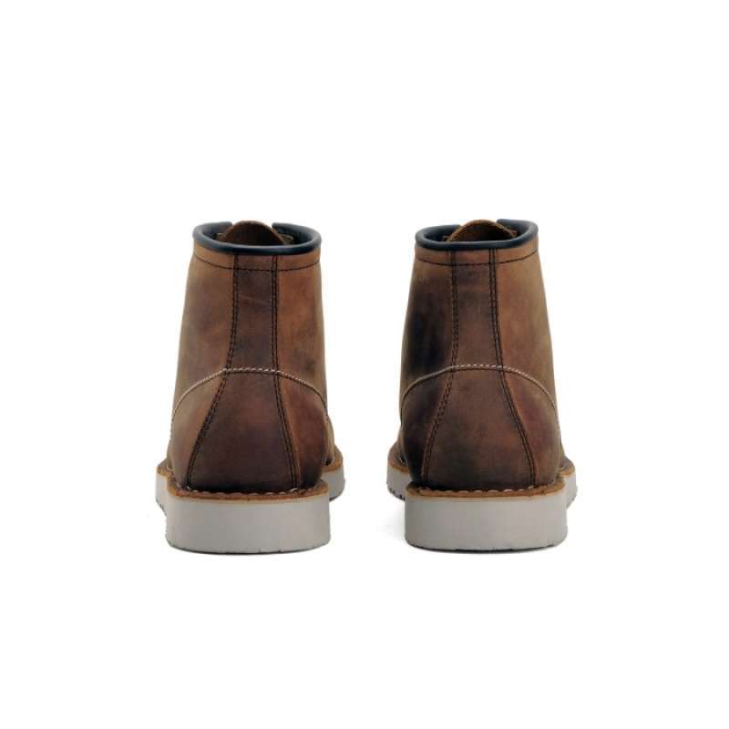 Jual Lennox Aztec Tan - Sepatu Kulit Moc Toe Boots Rugged Style Crazy ...