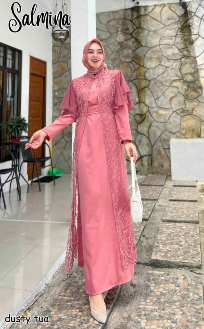 Jual Salmina Gamis Gaun Pesta Pernikahan Kondangan Wisuda Walimah ...