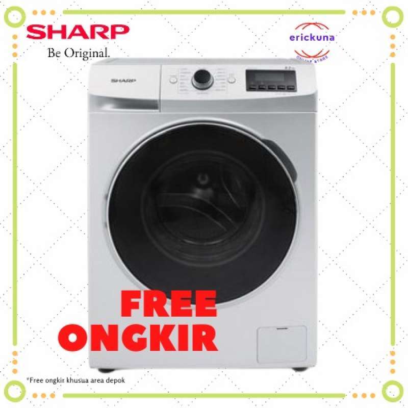 Promo Mesin Cuci Sharp 7 Kg Front Loading Es Fl 1073 Premium Dark Silver Diskon 23% Di Seller ...