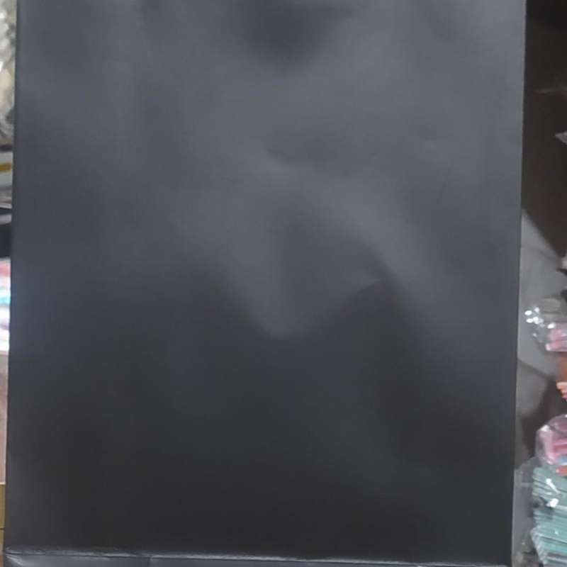 Jual Paper Bag Hitam Doff Bahan Super Tebal Ukuran Tanggung Isi 12 Pcs ...