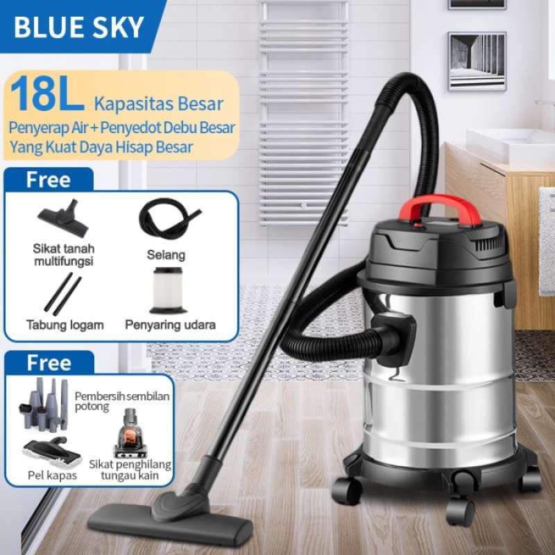Promo Blue Sky Mesin Vacuum Cleaner 12 Liter Sedot Basah Kering Vacum Blower Diskon 23% Di ...
