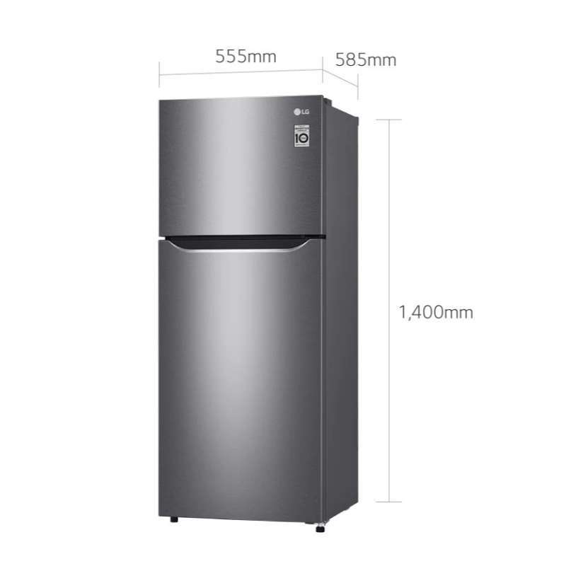 Jual Kulkas 2 Pintu Lg Gnb 202 Sqib 202 Liter Smart Inverter Garansi 10 ...