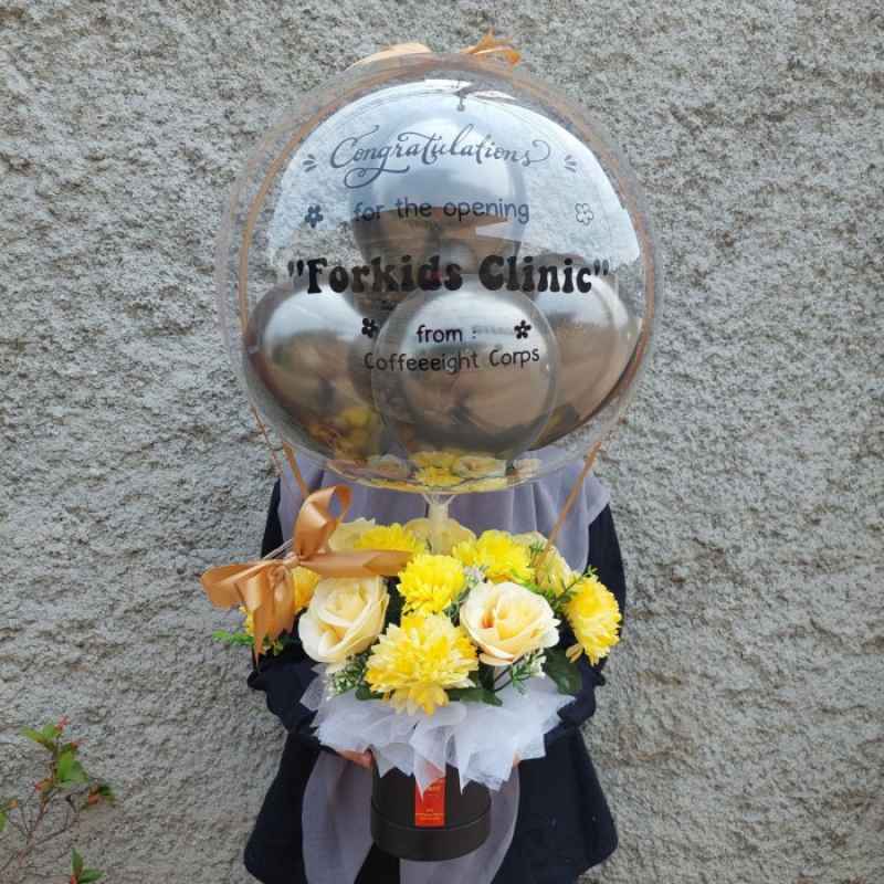 Promo Balon Buket Bunga Medium Wisuda/ulangtahun/grand Opening Diskon ...