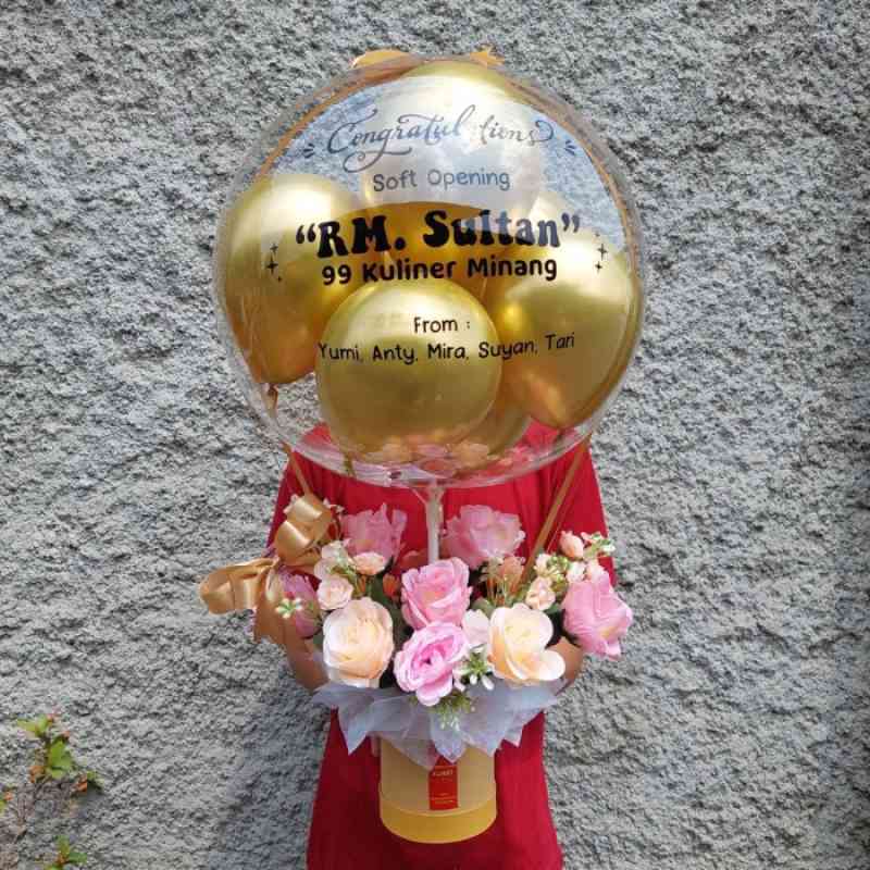 Promo Balon Buket Bunga Medium Wisuda/ulangtahun/grand Opening Diskon ...