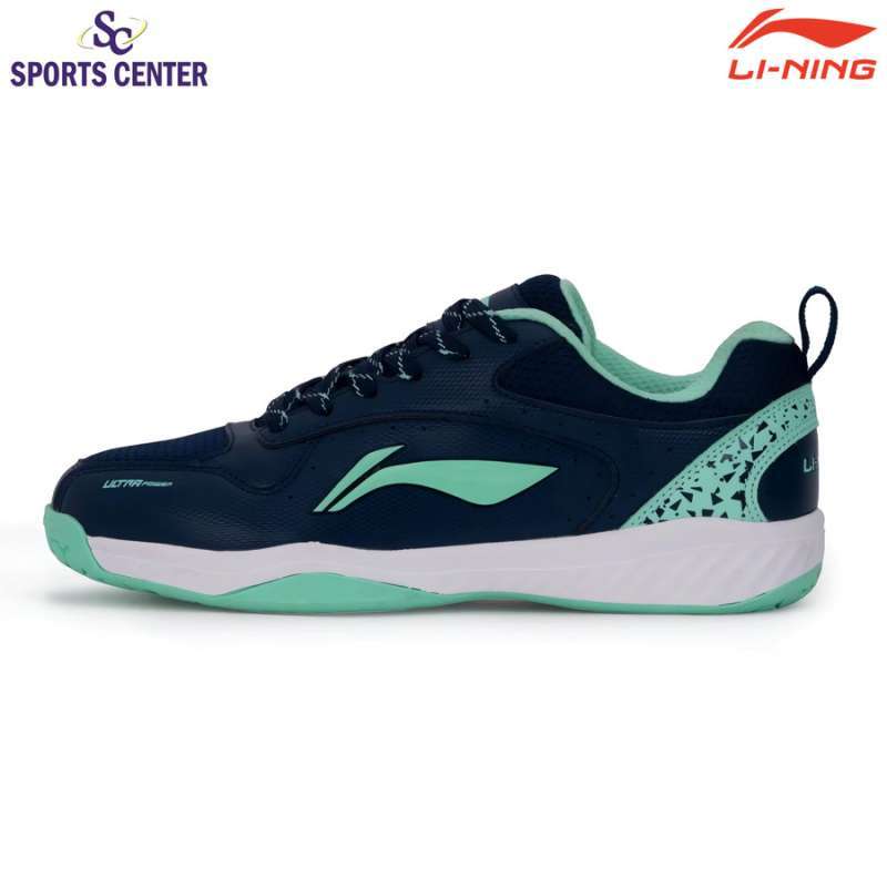 Promo New Sepatu Badminton Lining Ultra Power Aytt045 Navy / Aquamarine ...