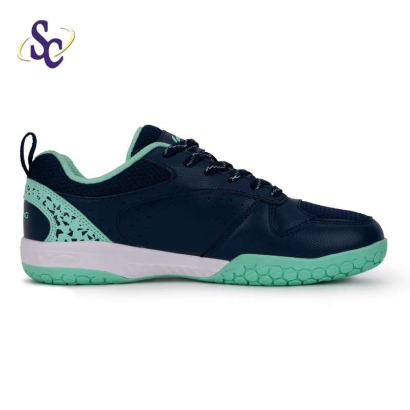 Promo New Sepatu Badminton Lining Ultra Power Aytt045 Navy / Aquamarine ...