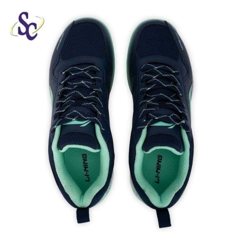 Promo New Sepatu Badminton Lining Ultra Power Aytt045 Navy / Aquamarine ...