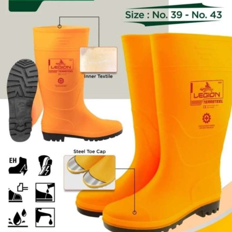 Promo Sepatu Boot Sepatu Safety Sepatu Boot Karet Safety Legion ...