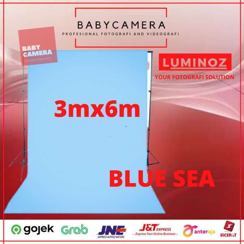 Promo Kain Background / Blue Screen Backdrop 3mx6m Backdrop Diskon 23% ...