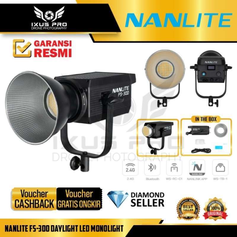 Promo Nanlite Fs-300 Spot Light Led Video Light Studio Lighting Fs300 ...