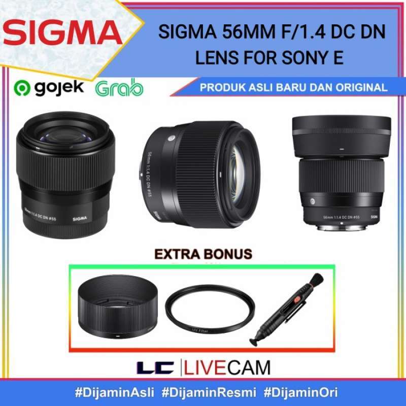 Promo Sigma 56mm F/1.4 Dc Dn Lens For E / Lensa Sigma 56mm F1.4 Dc Dn ...