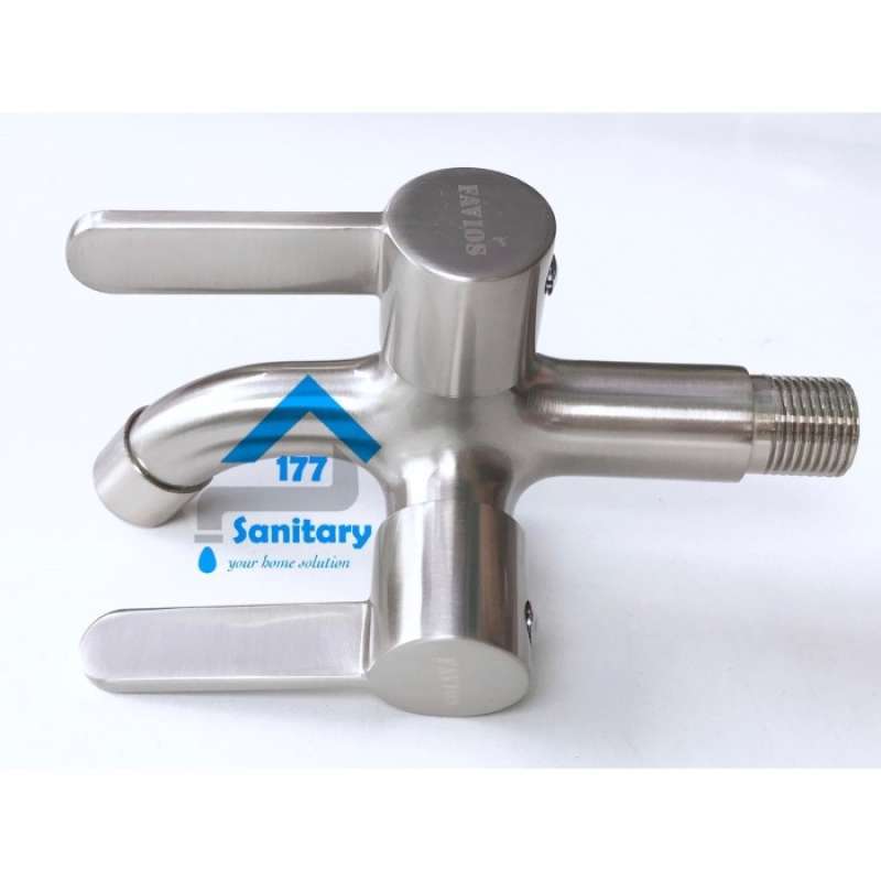 Promo Kran Cabang Engkol Minimalis Kuningan 350a/ Keran Double Dua Shower Diskon 23% Di Seller ...