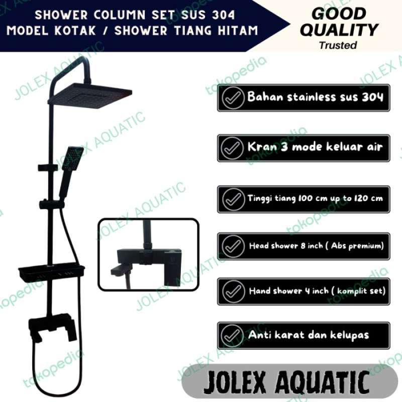 Promo Shower Column Set Sus 304 Model Kotak / Shower Tiang Hitam ...