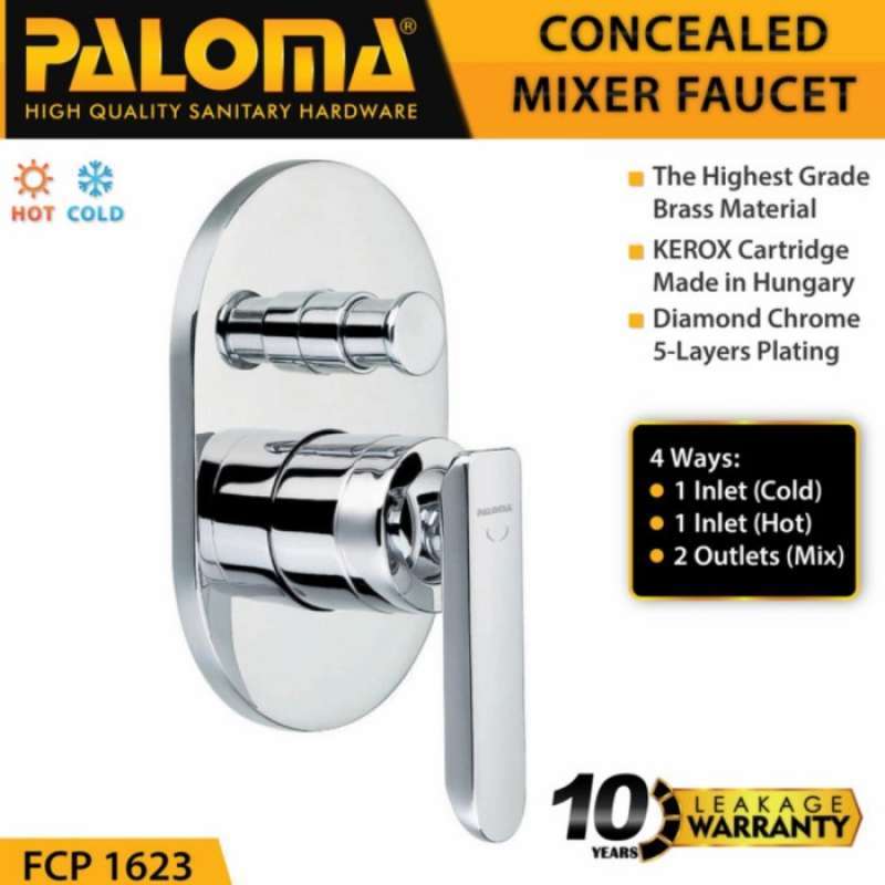 Promo Fcp 1623 Keran Shower Tanam Kran Panas Dingin 2 Output Diskon 23% ...