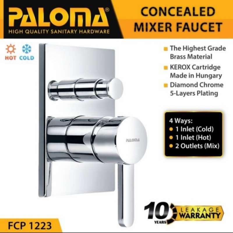 Promo Keran Mixer 4 Lubang Tanam Dinding Tembok Kran Air Fcp 1223 ...