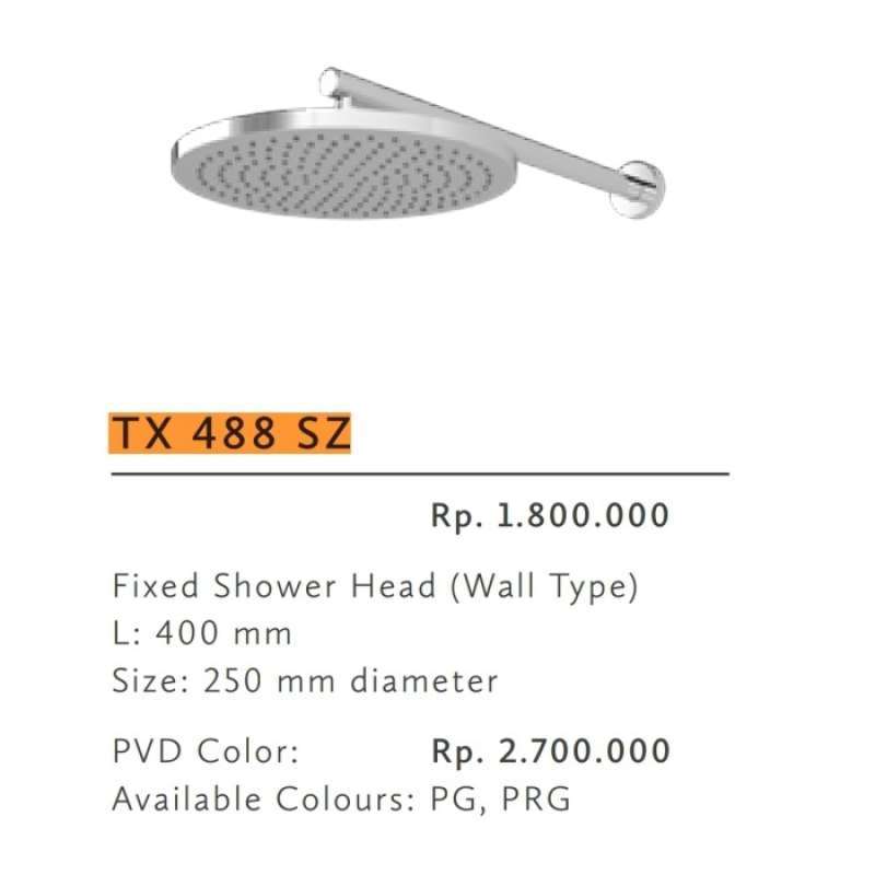 Promo Wall Shower Fixed Shower Head Toto Tx 488 Sz Diskon 23% Di Seller Specta Store ...