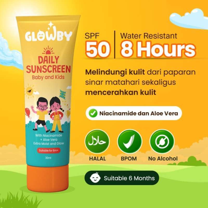 Jual (glowby) Daily Sunscreen Spf 50 Untuk Bayi Dan Anak Di Seller Pro ...