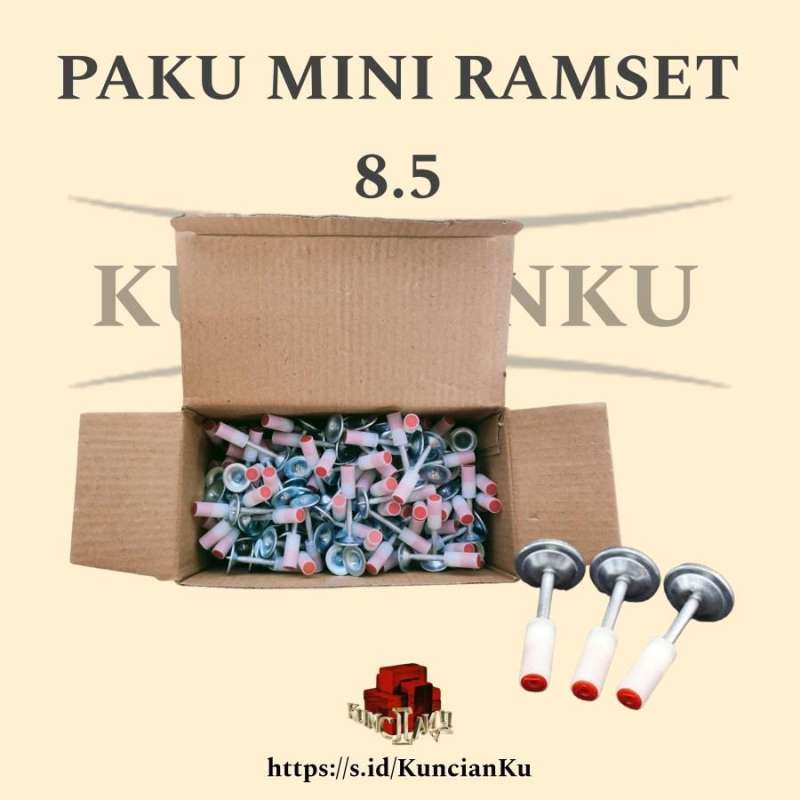 Jual Refil Paku Beton + Pin / Paku Ramset 200 Pcs / Ramset Gun ...
