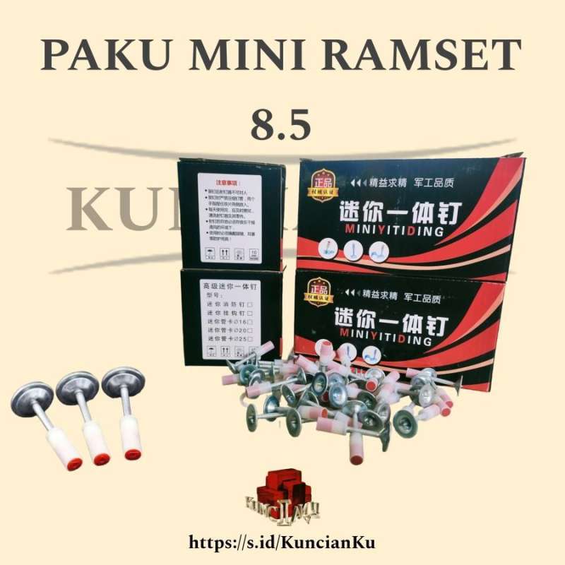 Jual Refil Paku Beton + Pin / Paku Ramset 200 Pcs / Ramset Gun ...