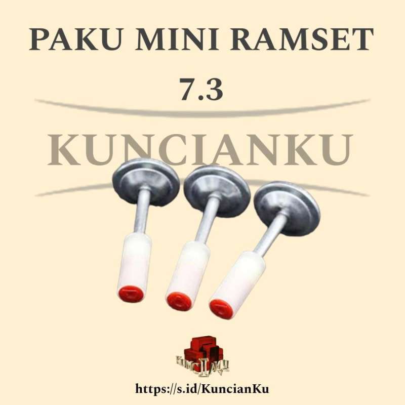 Jual Refil Paku Beton + Pin / Paku Ramset 200 Pcs / Ramset Gun ...