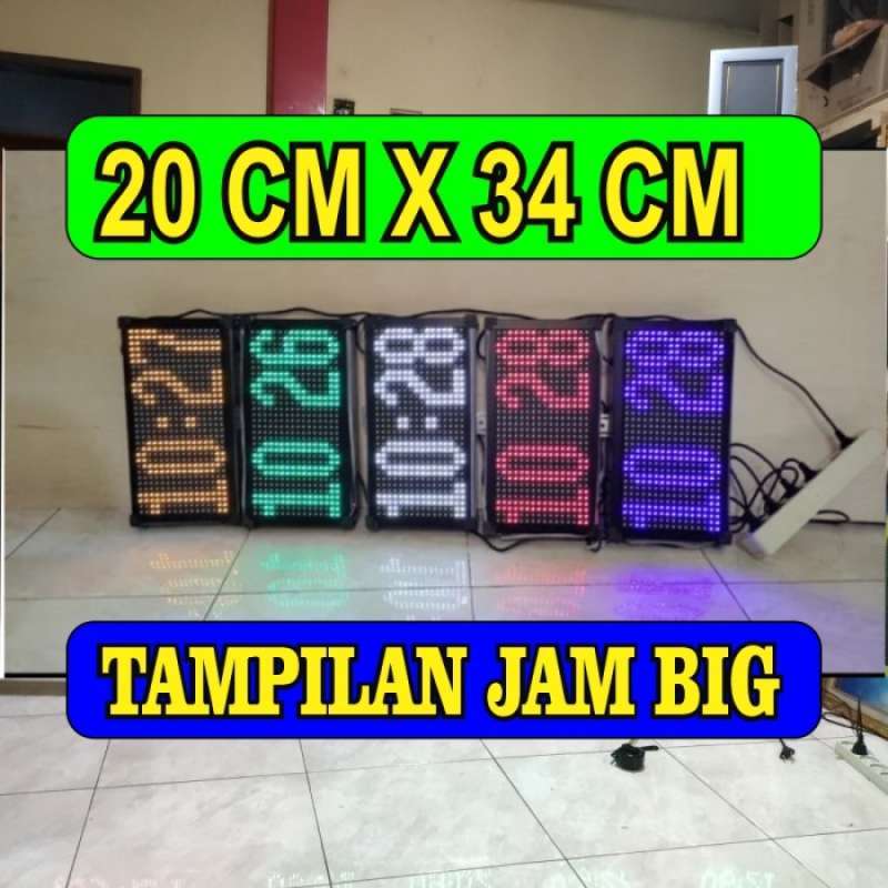 Promo Jam Digital Modul P10 Jam Led Jam Dingding 20 Cm X 36 Cm Murah ...