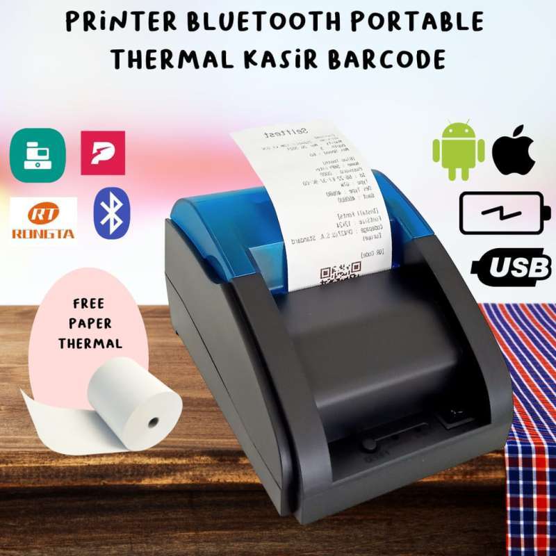 Jual Printer Thermal Printer Bluetooth Portable Mini Printer Cetak Struk Nota Mini Printer ...