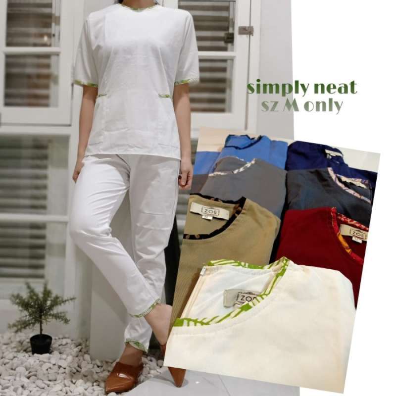 Jual Seragam Baju Suster Polos Batik Modern Zoe Nanny Uniform Di Seller ...