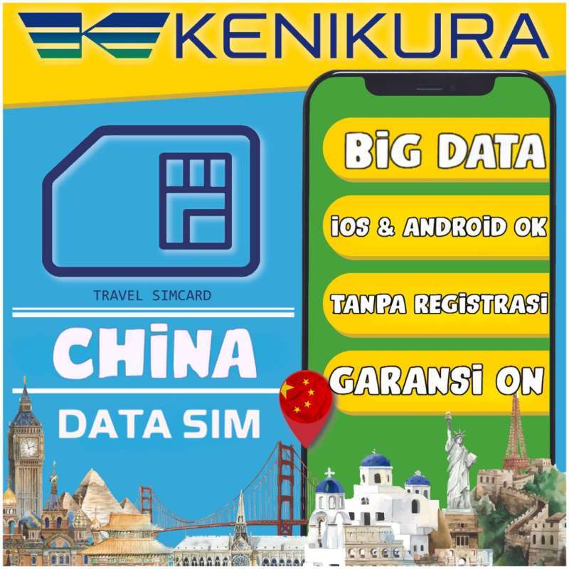 Jual Simcard China Internet Paket Data Sim Card Cina Kenikura - 5 Hari ...